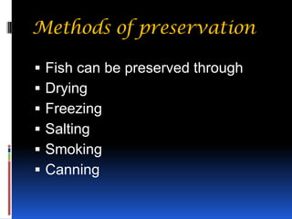 Preservation and processing of fish | PPTX