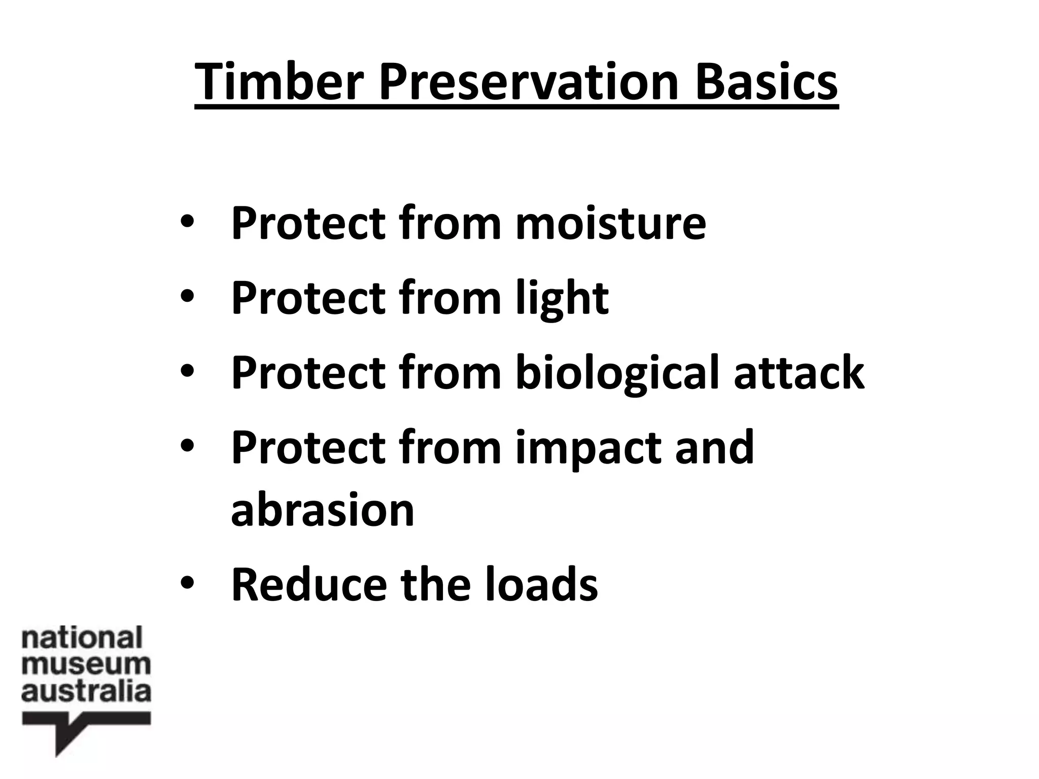 Preservation Basics: Timber and Metal by Andrew Pearce | PPTX