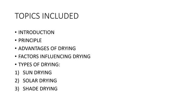 Preservation by drying | PPTX