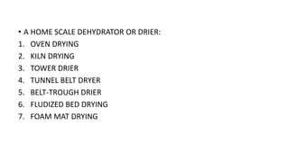 Preservation by drying | PPTX