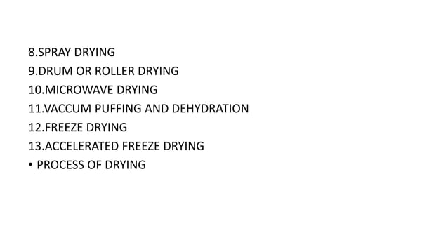 Preservation by drying | PPTX