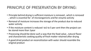 Preservation by drying | PPTX