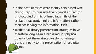 Preservation for 21st Century Library Collections | PPTX