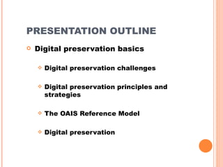 Preservation Issues | PPT