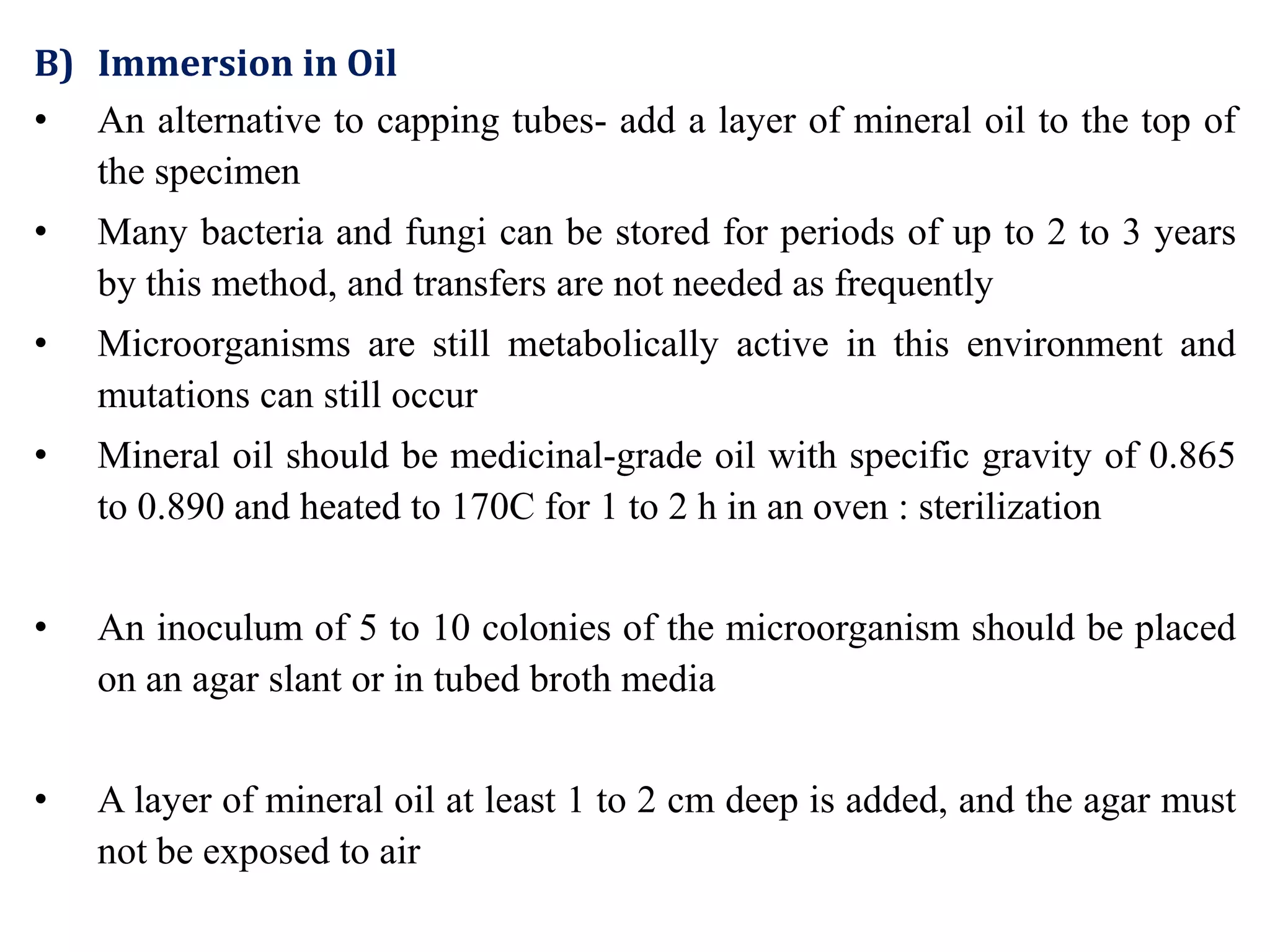 Preservation of bacteria | PDF