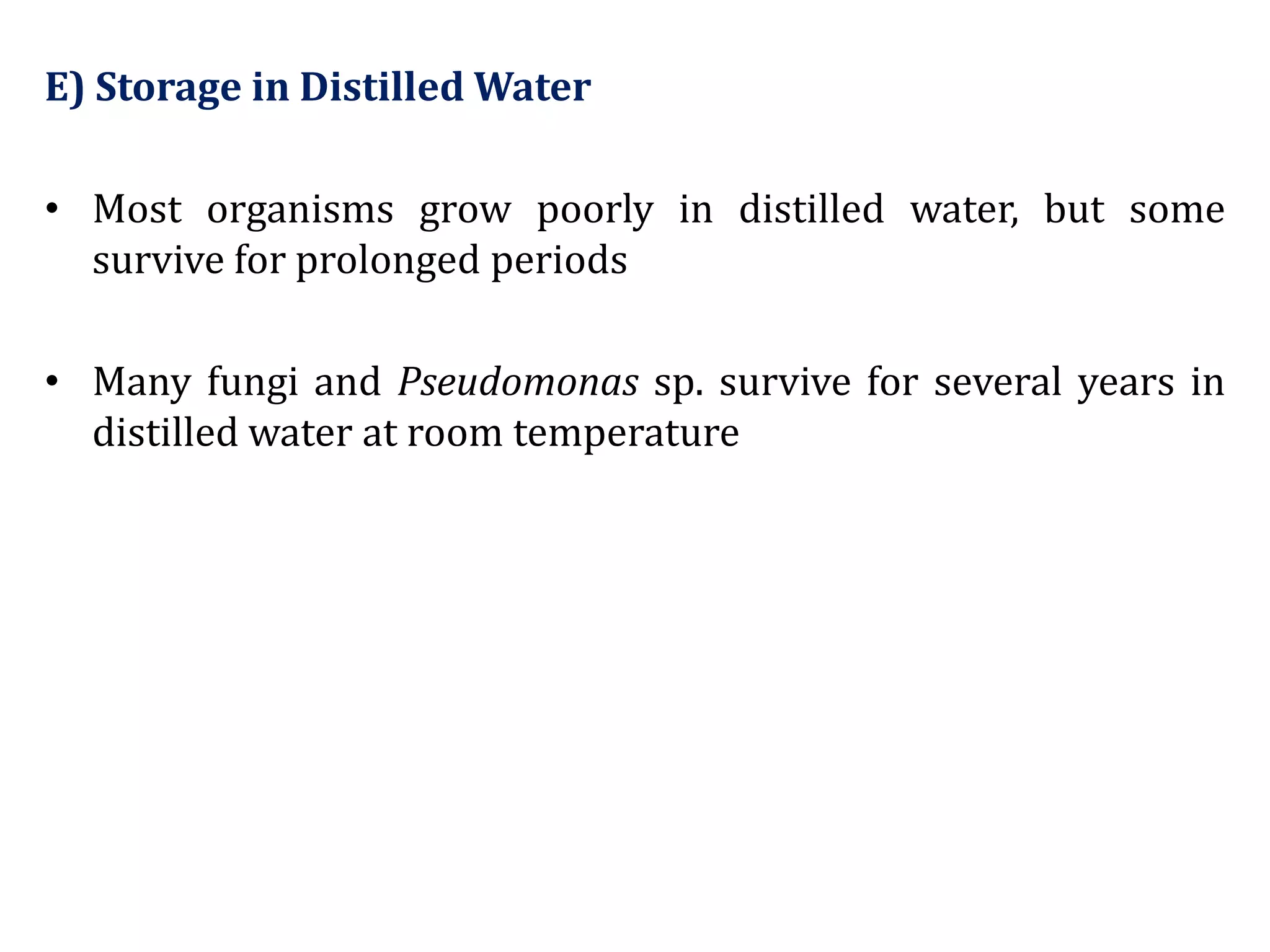 Preservation of bacteria | PDF