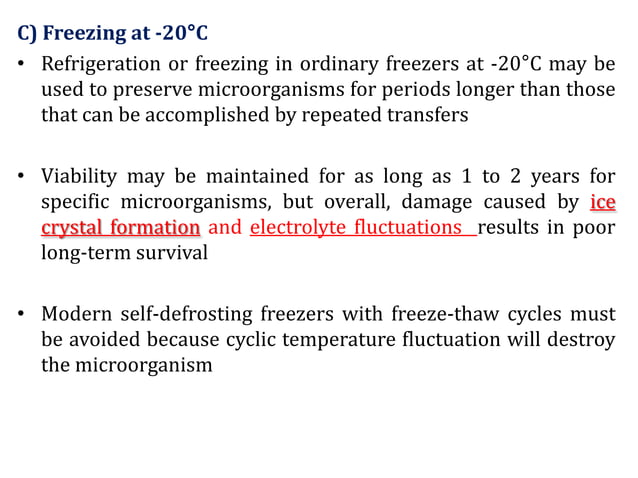 Preservation of bacteria | PDF | Chemistry | Science