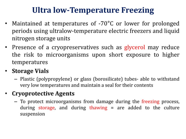 Preservation of bacteria | PDF | Chemistry | Science