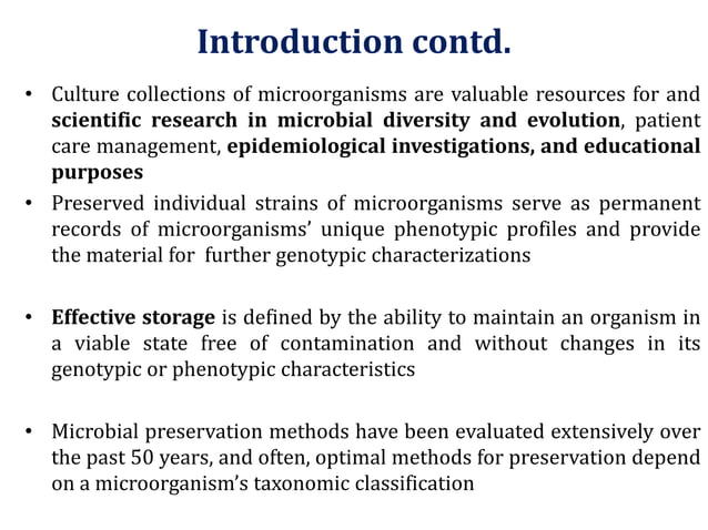 Preservation of bacteria | PDF | Chemistry | Science