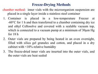 Preservation of bacteria | PDF