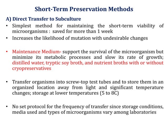 Preservation of bacteria | PDF | Chemistry | Science
