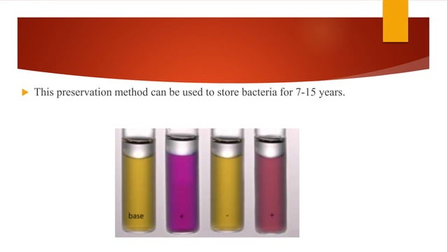 Preservation of bacteria for long term | PPTX | Chemistry | Science