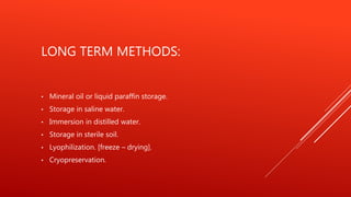 Preservation of bacterial 2 | PPTX | Chemistry | Science