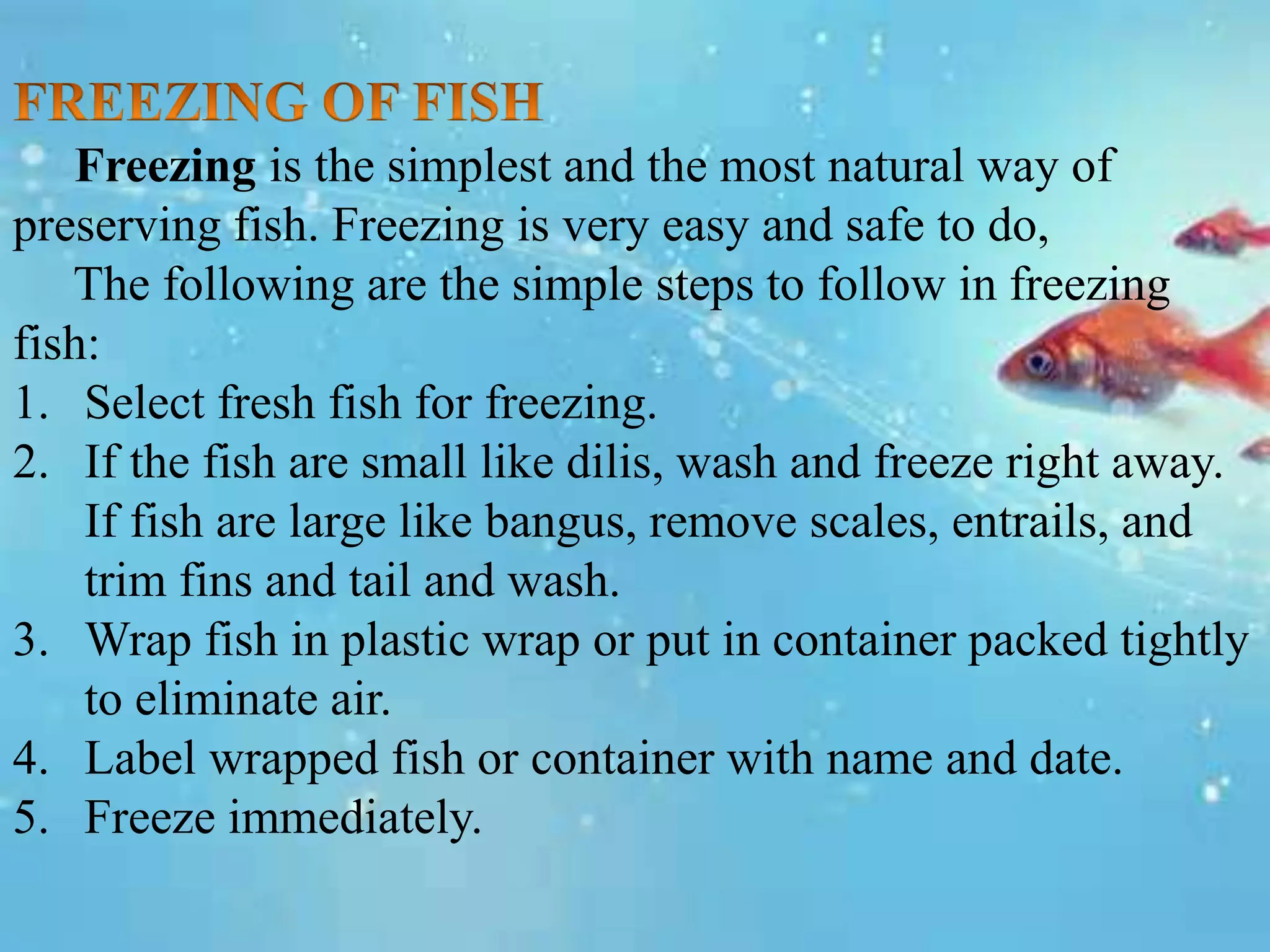 Preservation of fish | PPTX