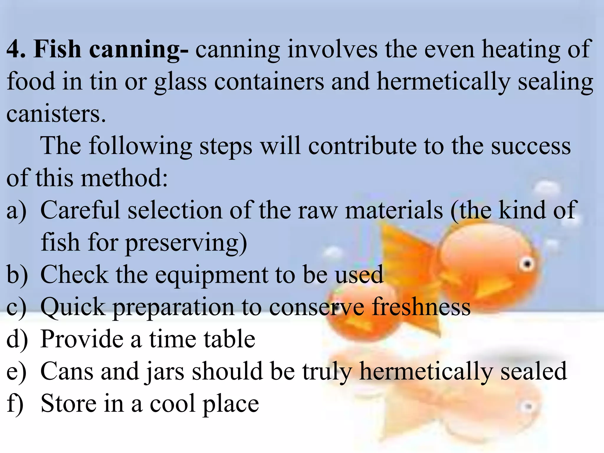 Preservation of fish | PPTX