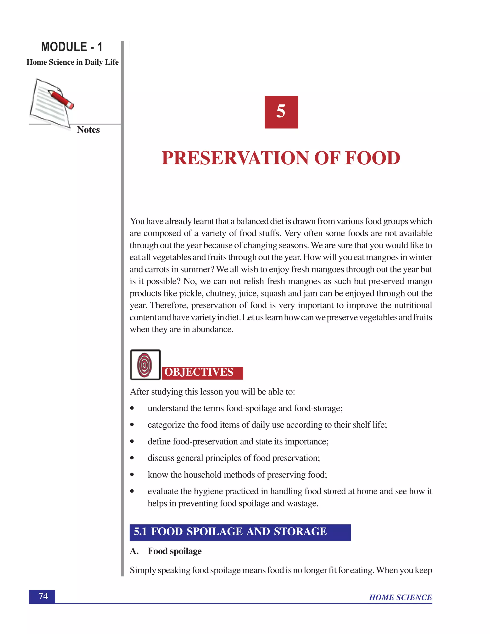 Preservation of food | PDF
