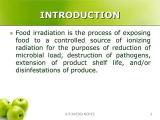 Preservation of Food and feed using irradiation .pptx