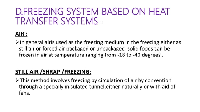 Preservation of food by low temperature | PPTX