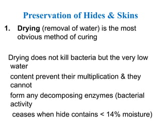 Preservation of hides | PPTX