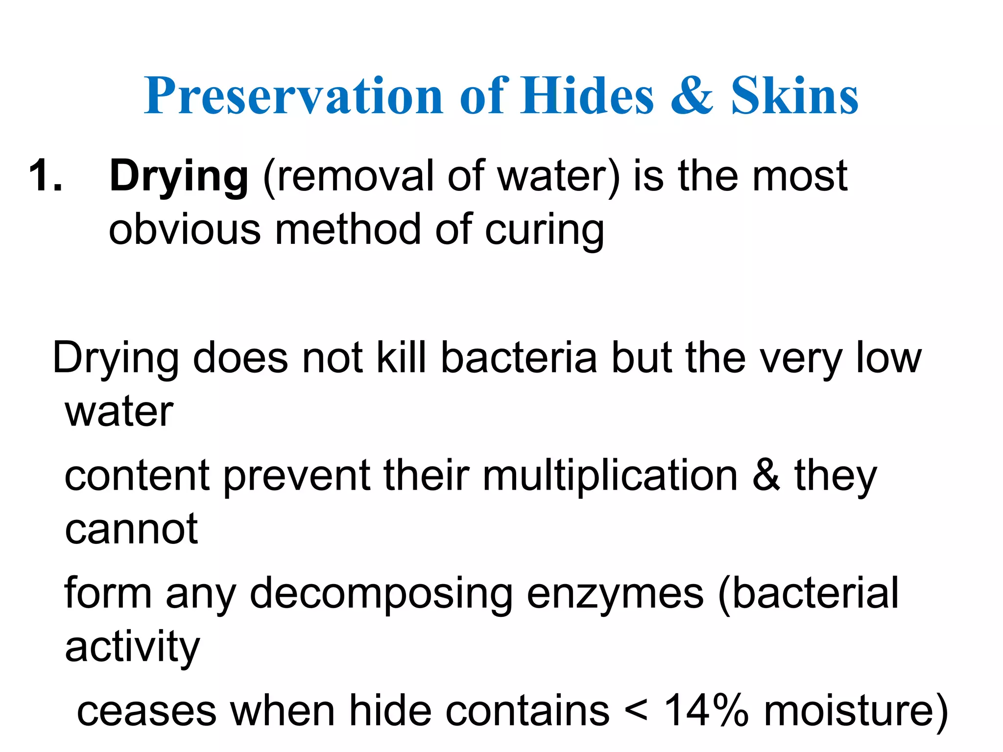 Preservation of hides | PPTX