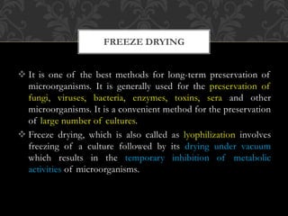 Preservation of microbes and its types.pptx