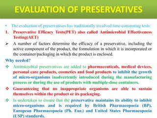 Preservation of pharmaceutical products | PPTX