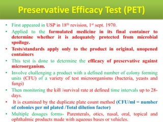 Preservation of pharmaceutical products | PPTX