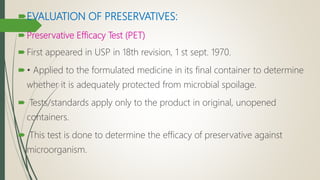 Preservation of pharmaceutical products by S.D.Mankar | PPTX