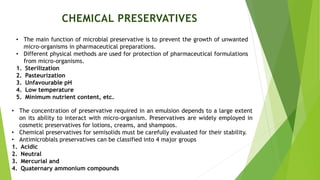 Preservation of pharmaceutical products - Pharmaceutical microbiology ...