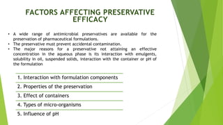 Preservation of pharmaceutical products - Pharmaceutical microbiology ...