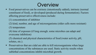Preservative releasers as food packaging | PPTX