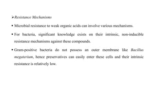 Preservatives, MOAs and Bacterial Resistance | PPTX