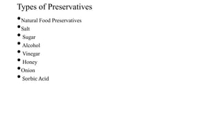 Preservatives, MOAs and Bacterial Resistance | PPTX