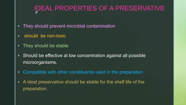 Preservatives | PPTX | Chemistry | Science