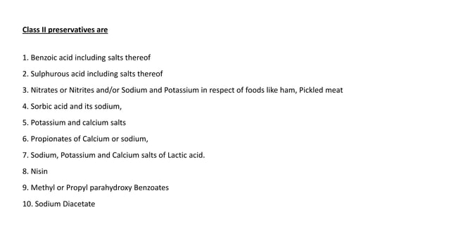 Preservatives: Classification & Food Analysis | PPTX | Skin Care | Beauty