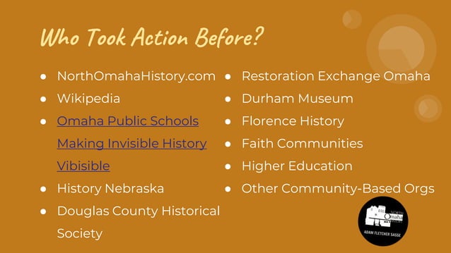 Preserve North Omaha History | PPTX