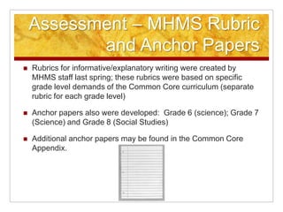 Common Core Informative/Explanatory Writing | PPTX