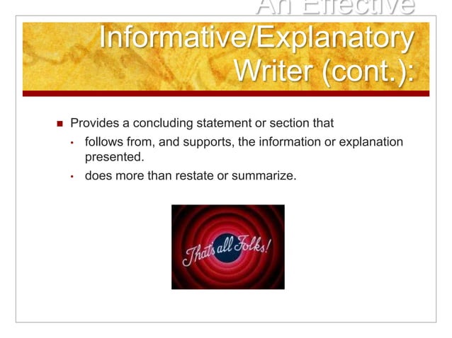 Common Core Informative/Explanatory Writing | PPT
