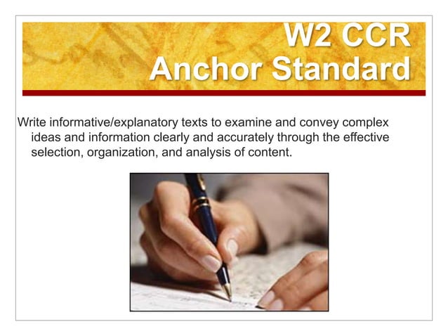 Common Core Informative/Explanatory Writing | PPTX | Educational ...