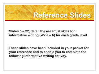 Common Core Informative/Explanatory Writing | PPTX | Educational ...