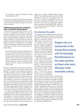 Preservice teachers examine gender equity in teaching mathematics | PDF