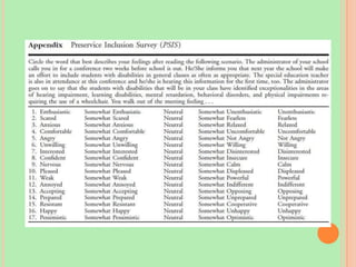 Preservice teacher’s preceptions of including students with ...