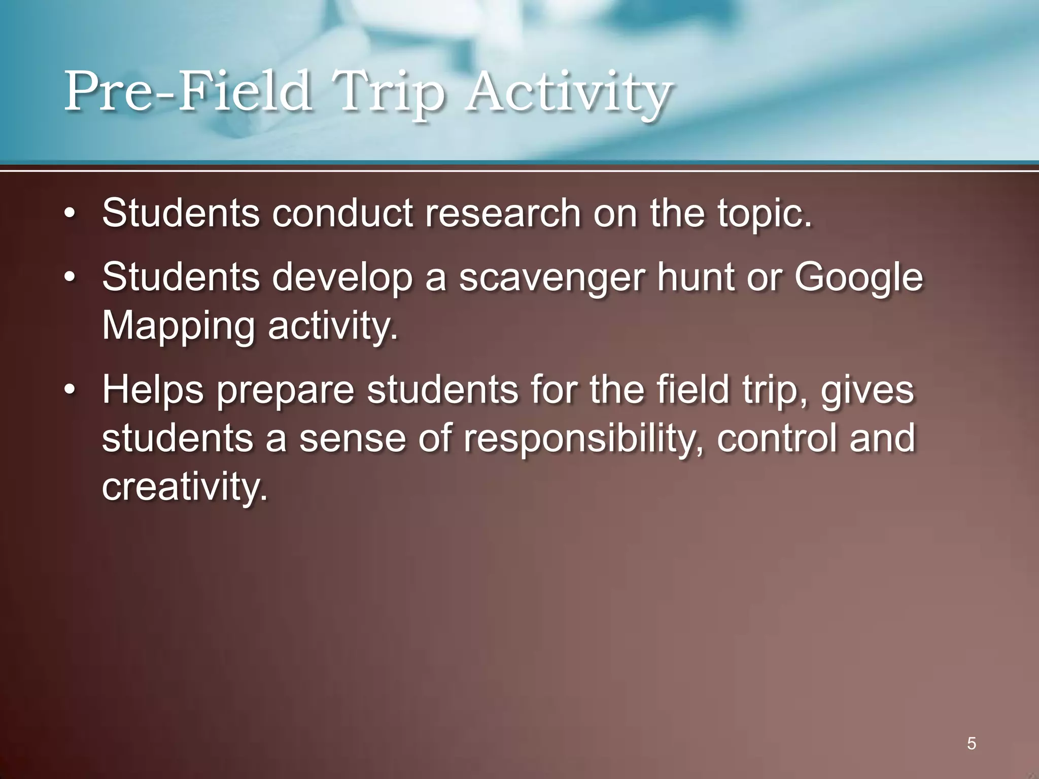 Pre Service Virtual Field Trips | PPT