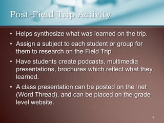 Pre Service Virtual Field Trips | PPT