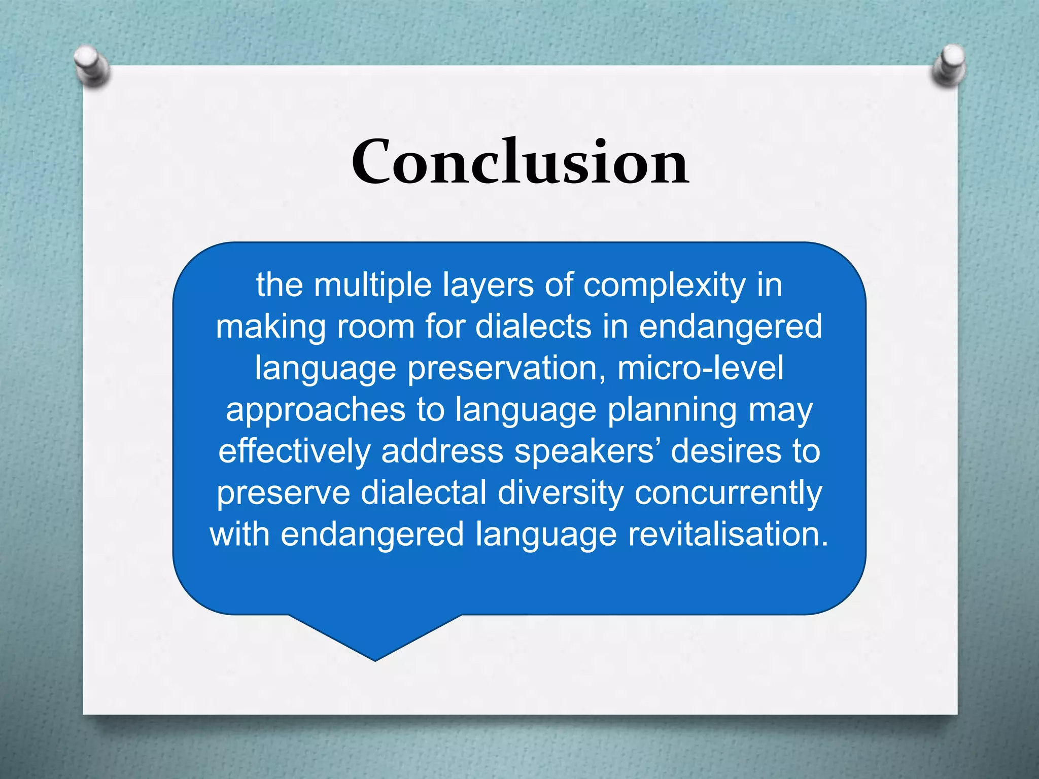 Preserving dialects of an endangered | PPTX