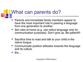 Preserving Heritage Languages | PPT