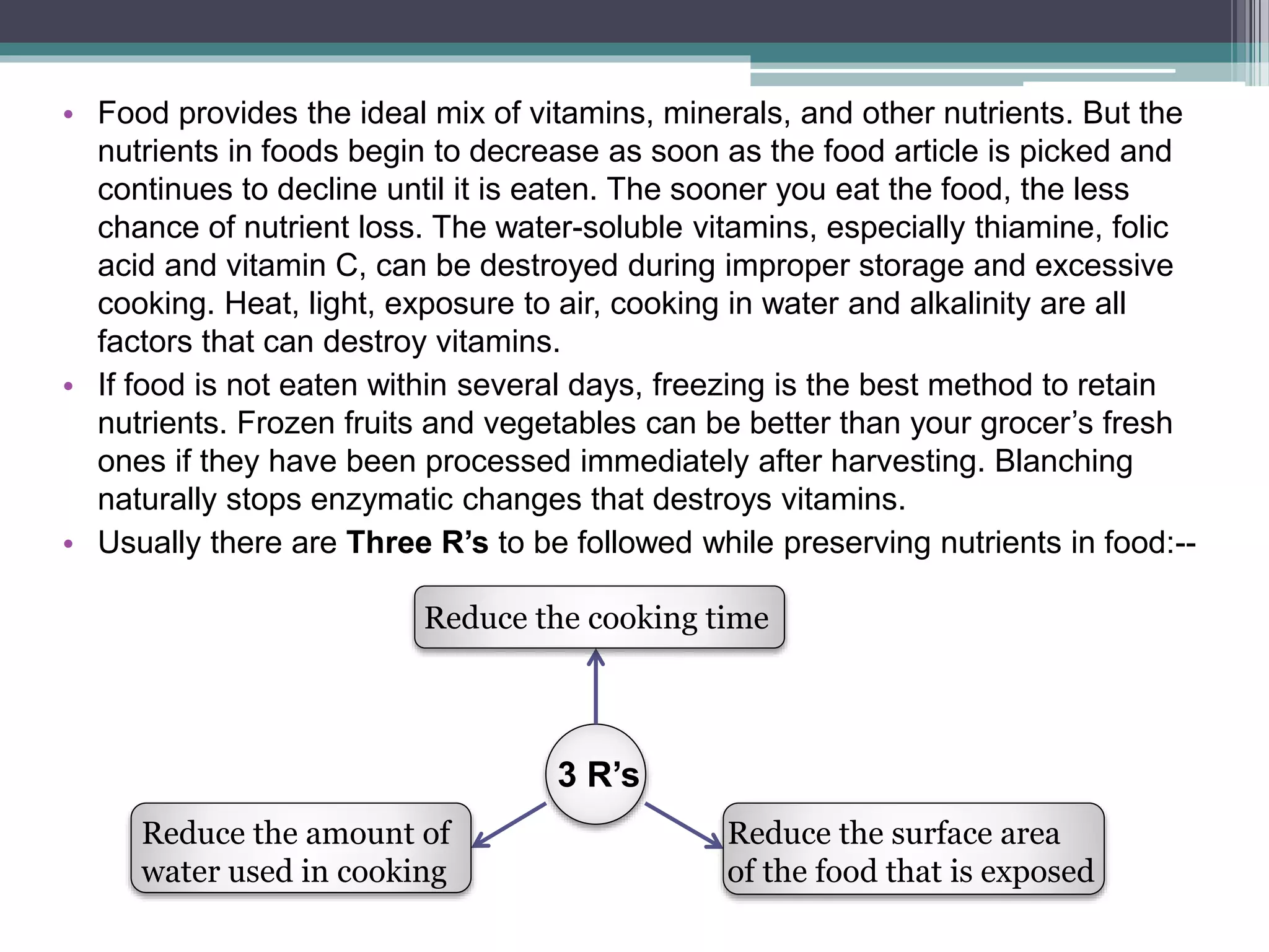 Preserving Nutrients in Food/Preservation of Nutrients | PPTX