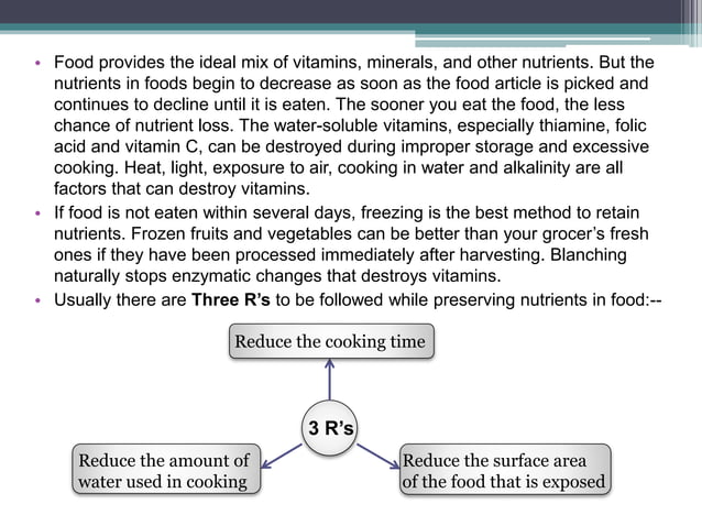 Preserving Nutrients in Food/Preservation of Nutrients | PPTX ...