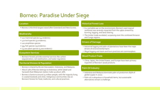 Preserving Paradise: The Heart of Borneo Initiative | PDF