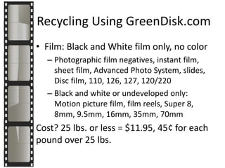 Preserving and Recycling Old Media (Photos, Film, Cassettes) | PPTX ...